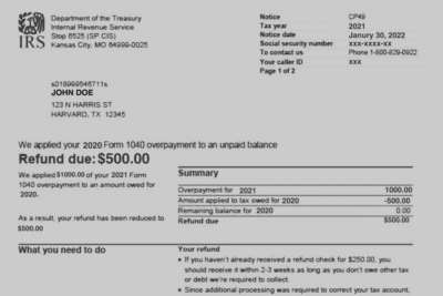 IRS Notice CP49: How to Stop Refund Seizure - Don't Panic!